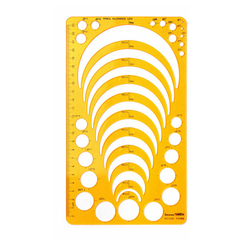 Drafting Circle Template Radius Drawing Stencil Tool | 4Warehouse